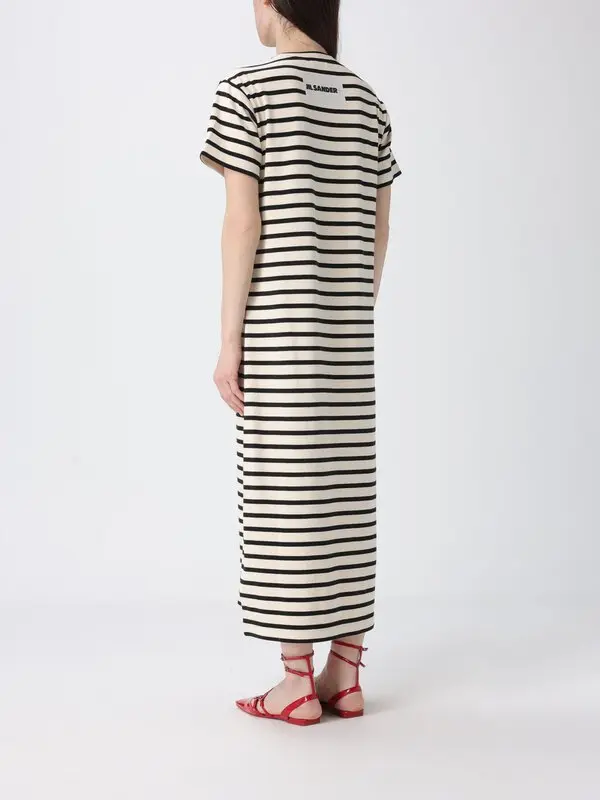 JIL SANDER Striped T-shirt Maxi Dress - Blue