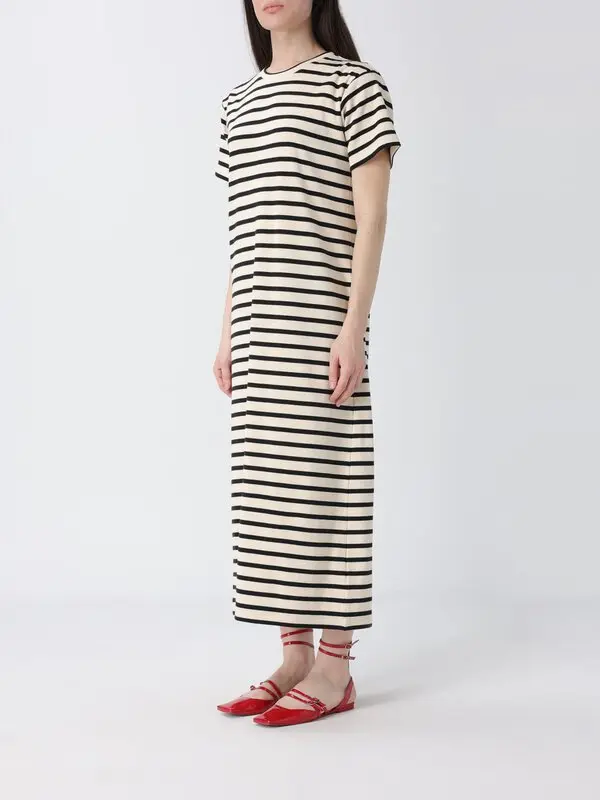 JIL SANDER Striped T-shirt Maxi Dress - Blue