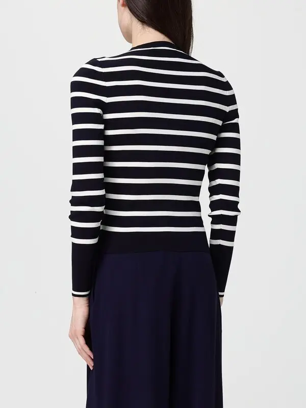 Ralph Lauren Striped Silk Blend Crewneck Sweater