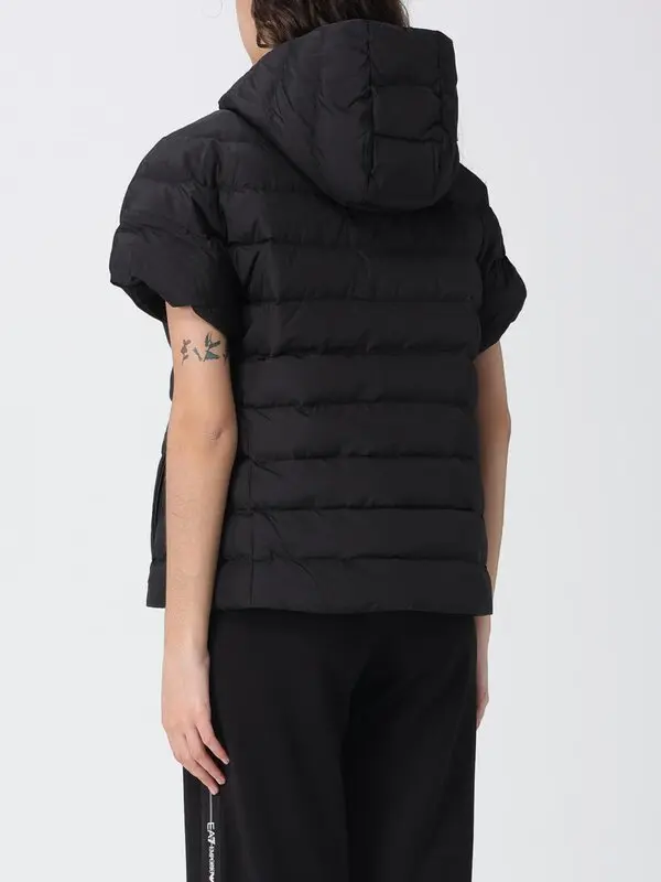 EA7 Quilted Nylon Down Jacket With Short Sleeves