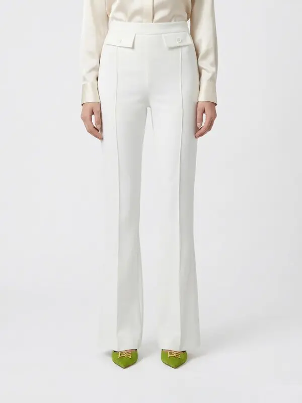 Elisabetta Franchi Wide Leg Trousers - Ivory