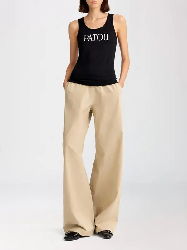 PATOU Organic Cotton Wide-leg Pants - Nude