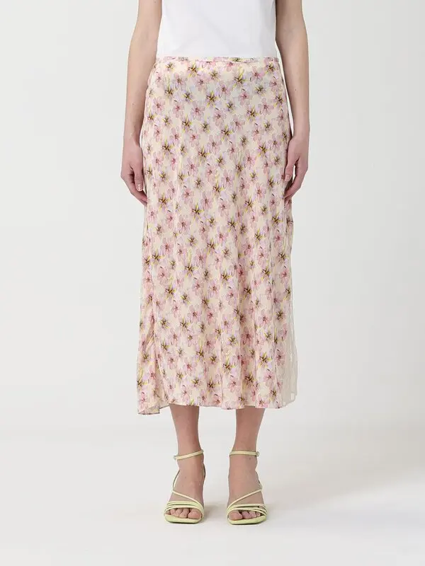Zadig&Voltaire Printed Midi Skirt With Lace Detail