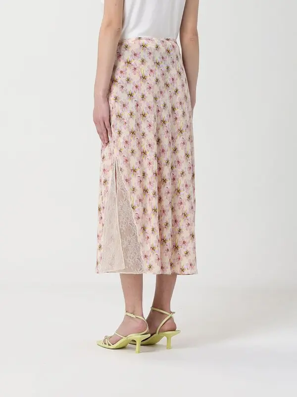 Zadig&Voltaire Printed Midi Skirt With Lace Detail