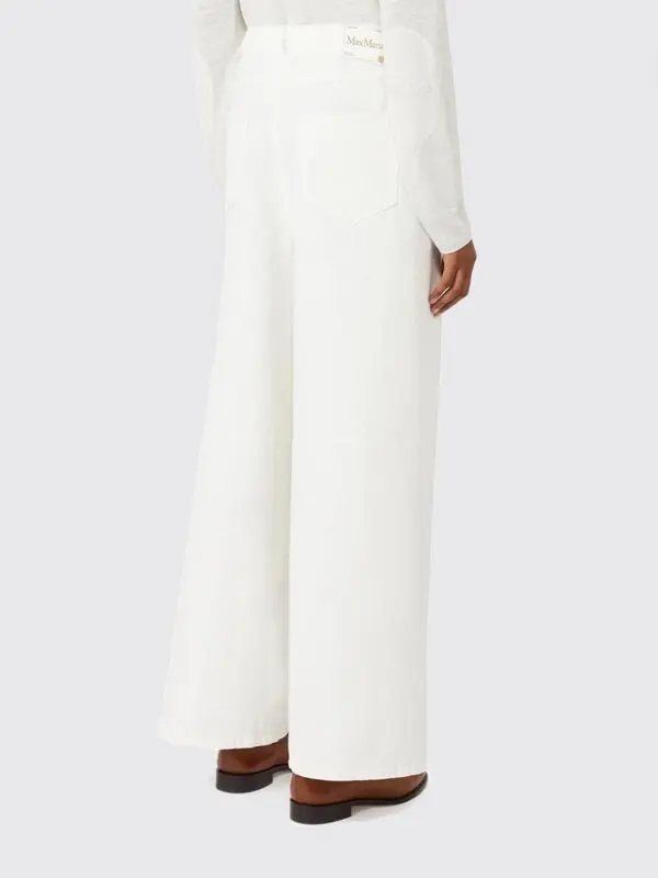 Max Mara Palazzo Trousers In Cotton And Linen