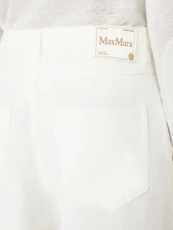 Max Mara Palazzo Trousers In Cotton And Linen