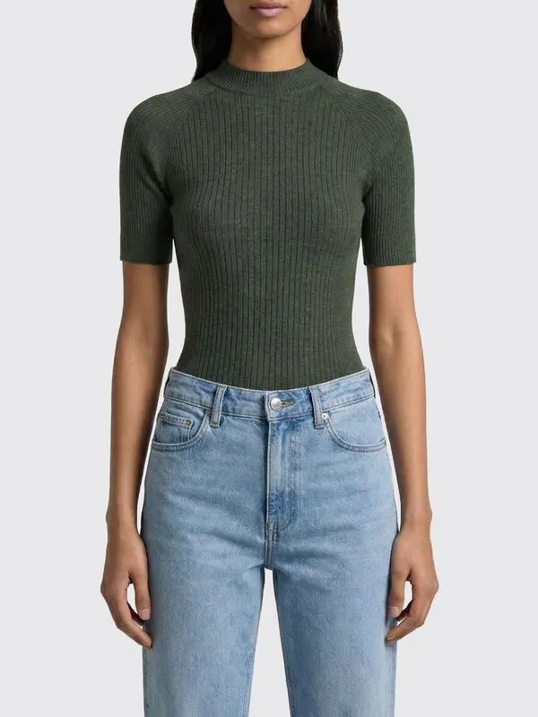 SA SU PHI Ribbed Knit Top - Green