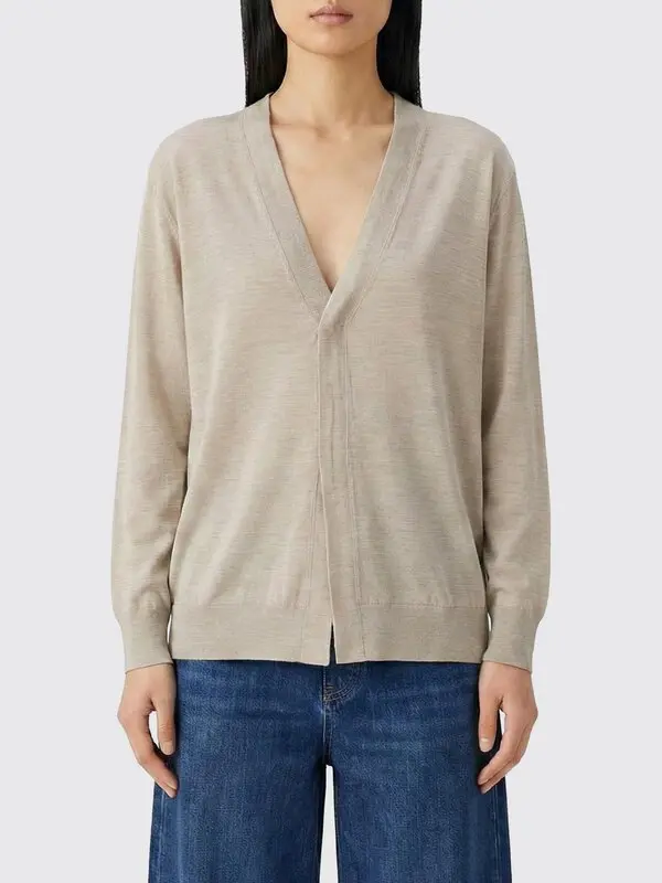 SA SU PHI Cashmere And Silk V-neck Cardigan - Beige