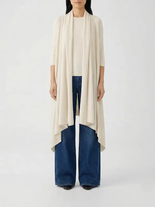 SA SU PHI Long Cashmere And Silk Vest - Ivory