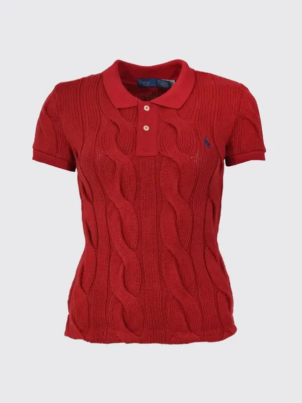 Polo Ralph Lauren Cable Knit Polo Shirt - Red