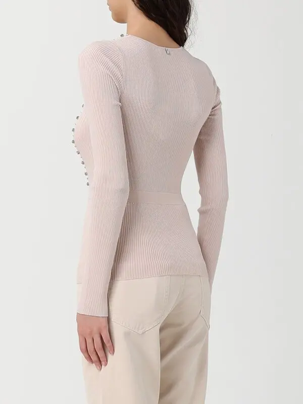 Liu Jo Long-sleeve Viscose Knit Jumper With Crystal Embellishments