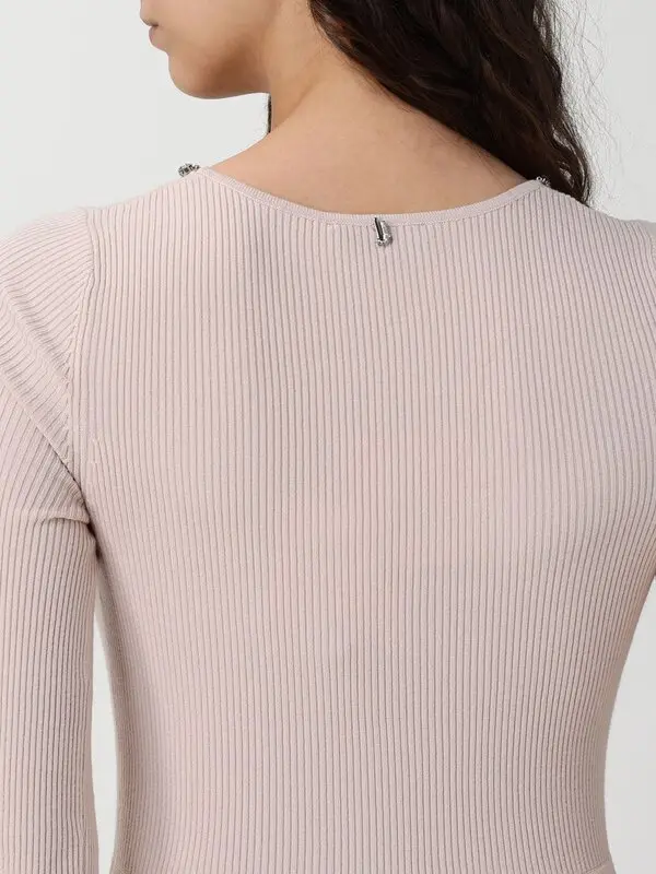 Liu Jo Long-sleeve Viscose Knit Jumper With Crystal Embellishments