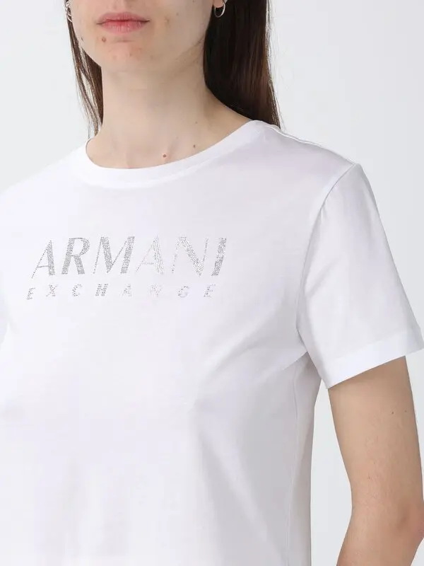 Armani Exchange Embellished Logo T-shirt - White