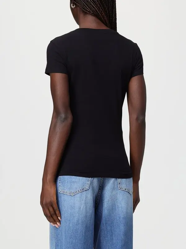 Armani Exchange T-shirt With Embellished Logo - Black