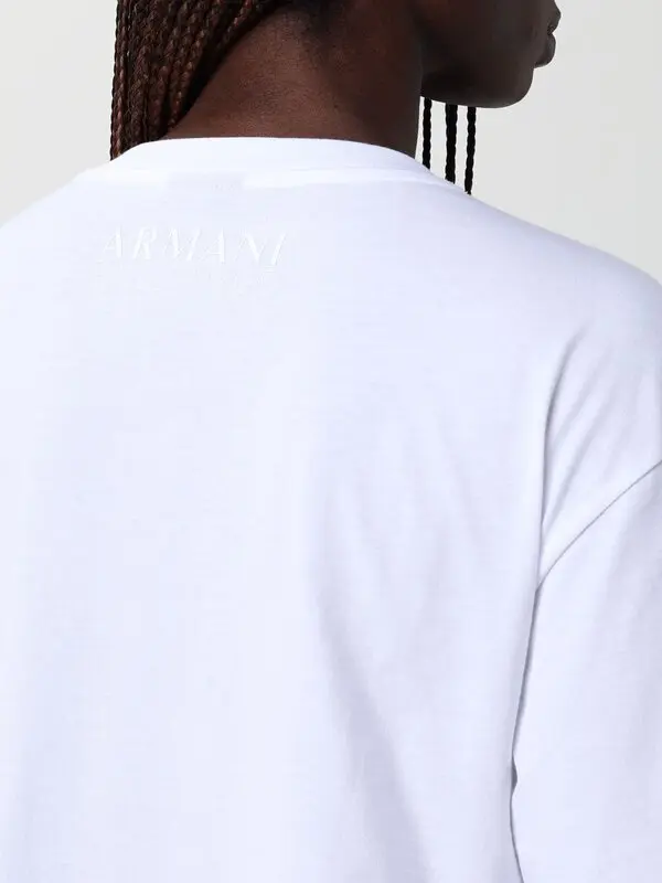 Armani Exchange T-shirt With Gold Ax Logo - White