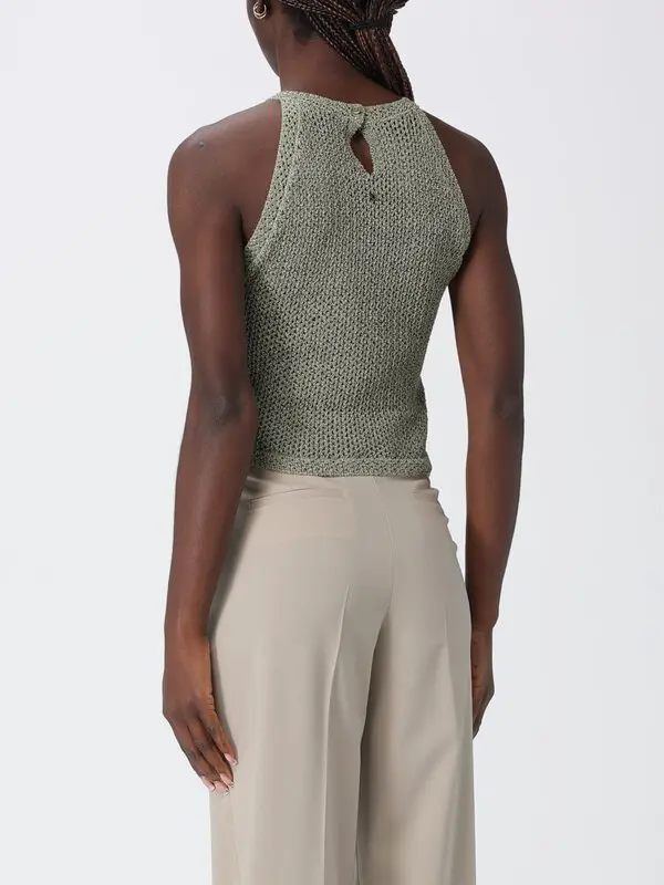 Armani Exchange Cropped Halter Top - Kaki