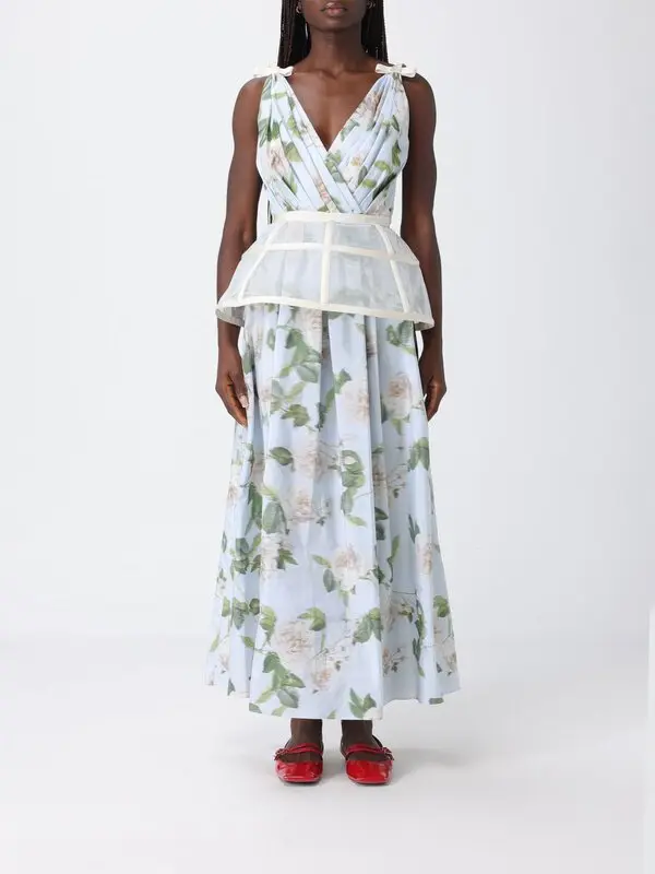 Antonio Marras Floral Print Maxi Dress - Gnawed Blue