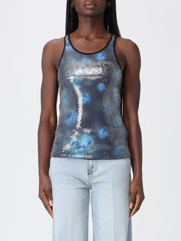 DIESEL® Sequin Embellished Tank Top - Black