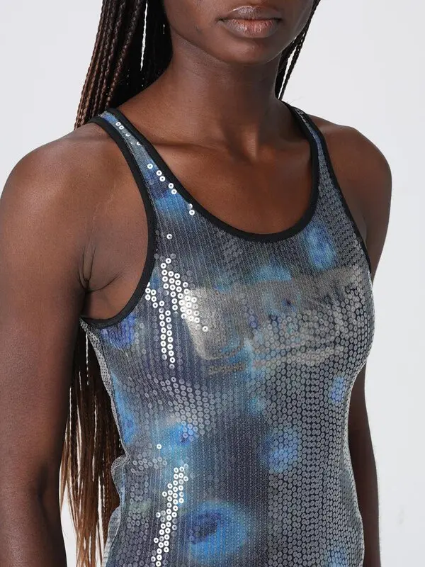 DIESEL® Sequin Embellished Tank Top - Black