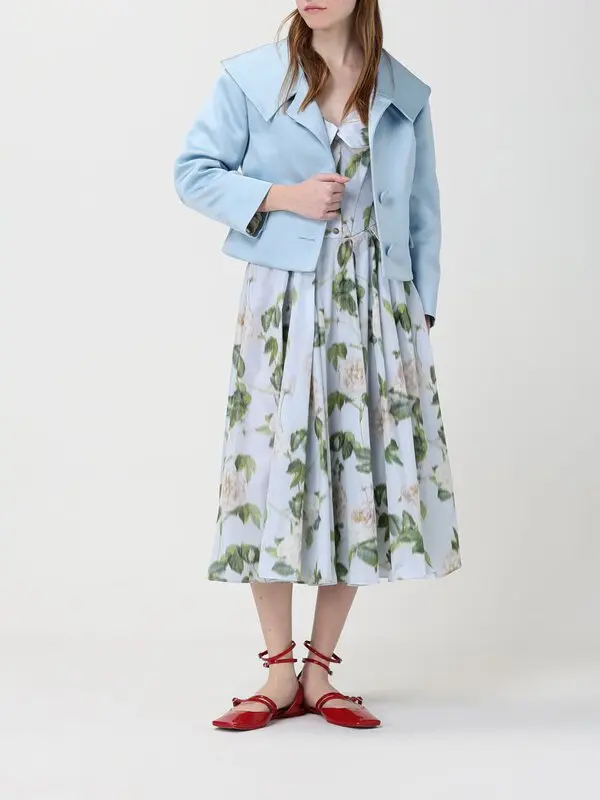 Antonio Marras Floral Print Off-the-shoulder Midi Dress - Gnawed Blue