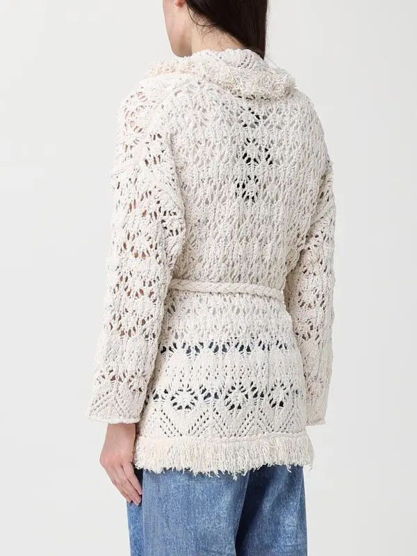 Alanui Knitted Cardigan With Belt - Cream
