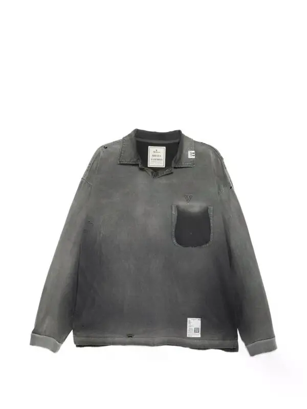 Mihara Yasuhiro Long-sleeved Polo Shirt