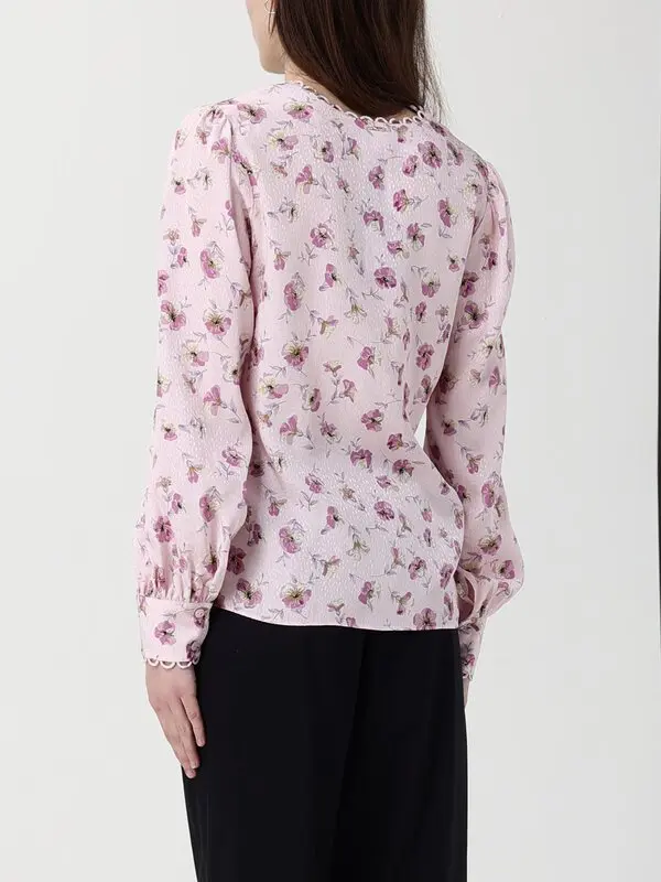 TWINSET Floral Print Blouse With Scalloped Neckline