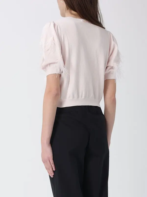 TWINSET Feather Embellished Cardigan - Pink