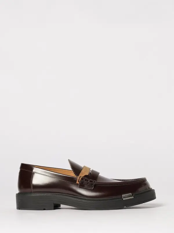MAISON MARGIELA Brushed Calf Leather Loafers - Wine