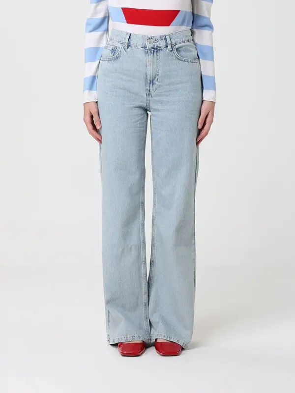 Moschino Wide Leg Jeans - Gnawed Blue