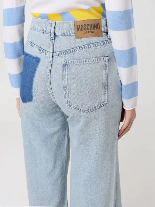 Moschino Wide Leg Jeans - Gnawed Blue