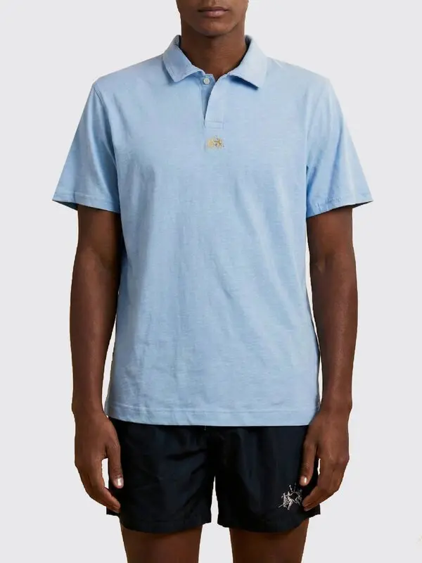 LA MARTINA Cotton Polo - Blue