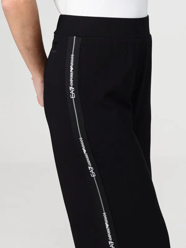 EA7 Jersey Wide Leg Pants - Black