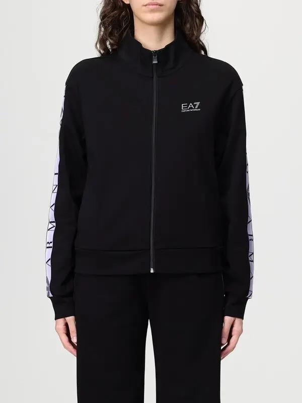 EA7 Zip Through Sweatshirt - Black