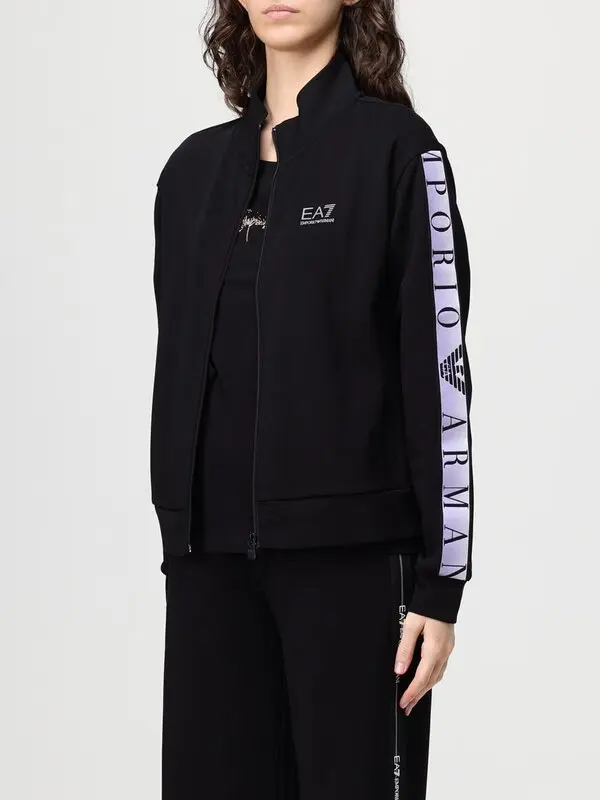 EA7 Zip Through Sweatshirt - Black