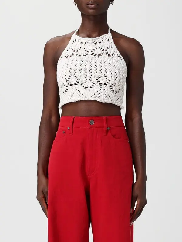 Alanui Crocheted Halter Top - Cream