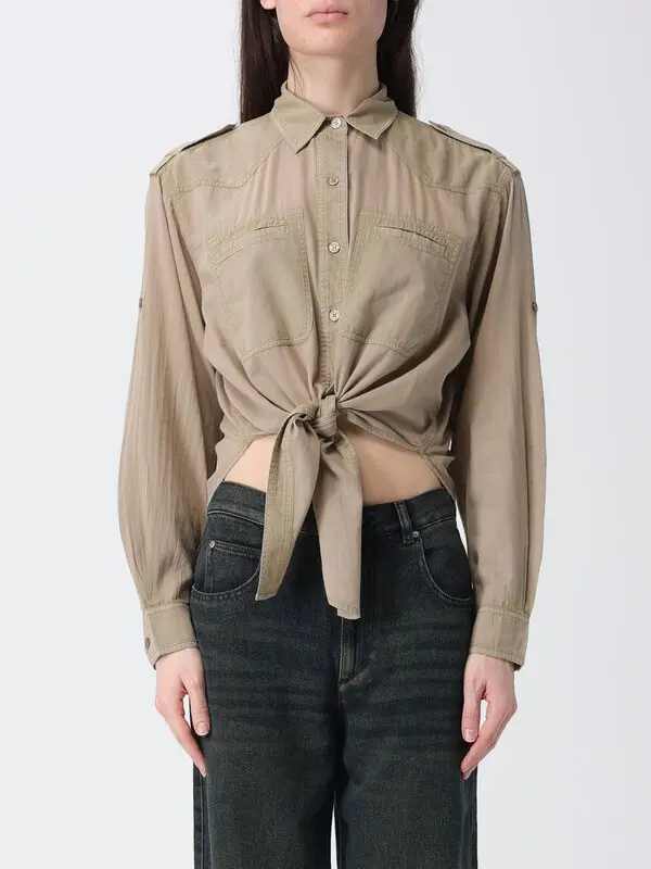 Isabel Marant Étoile Shirt With Front Tie Detail - Beige