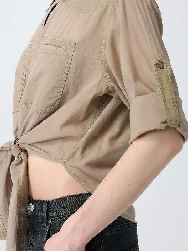 Isabel Marant Étoile Shirt With Front Tie Detail - Beige