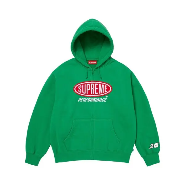 Supreme Performance Zip Up Hooded Sweatshirt - Green