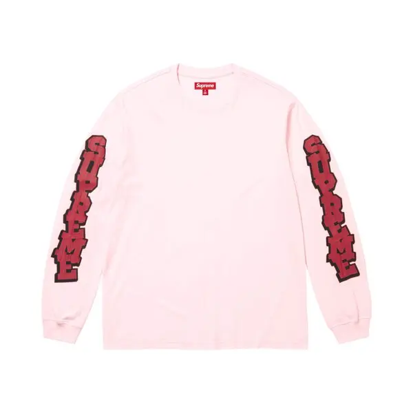 Supreme Cracked Sleeve Long-sleeve Top - Pink