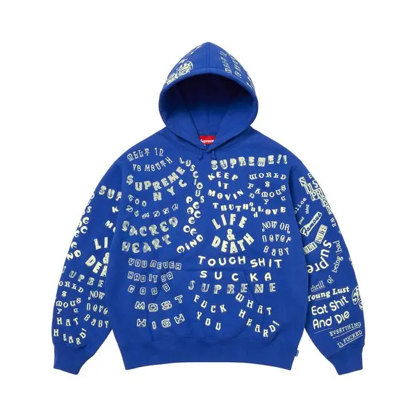 Supreme Too Deadly Hooded Sweatshirt - Blue