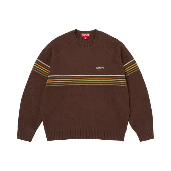 Supreme Striped Sweater - Brown