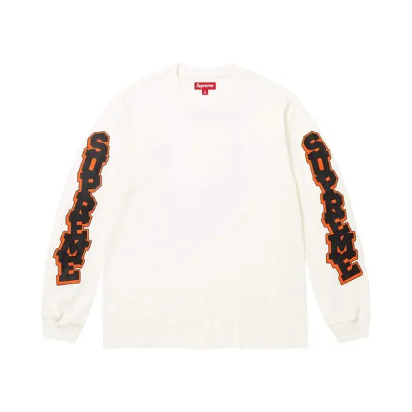 Supreme Cracked Sleeve Long-sleeve Top - White