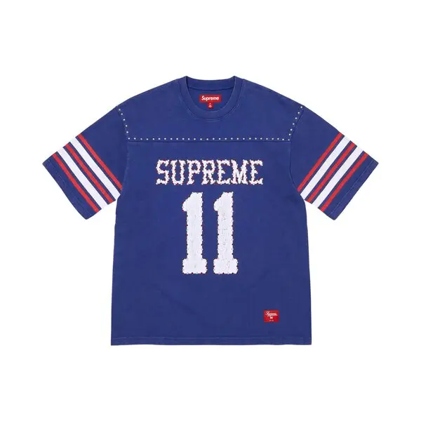 Supreme Studded Short-sleeve Top - Blue