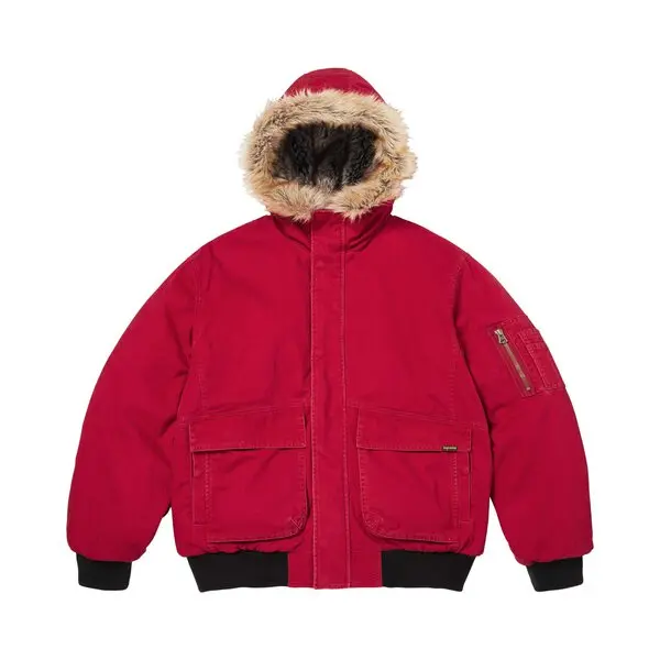 Supreme Reversible Faux Fur Hooded Work Jacket