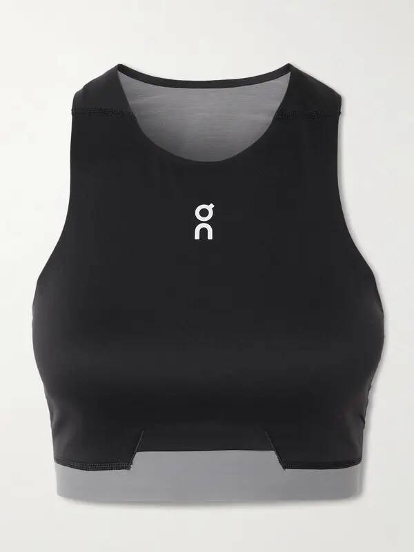 On Train 2-in-1 Cropped Top - Black