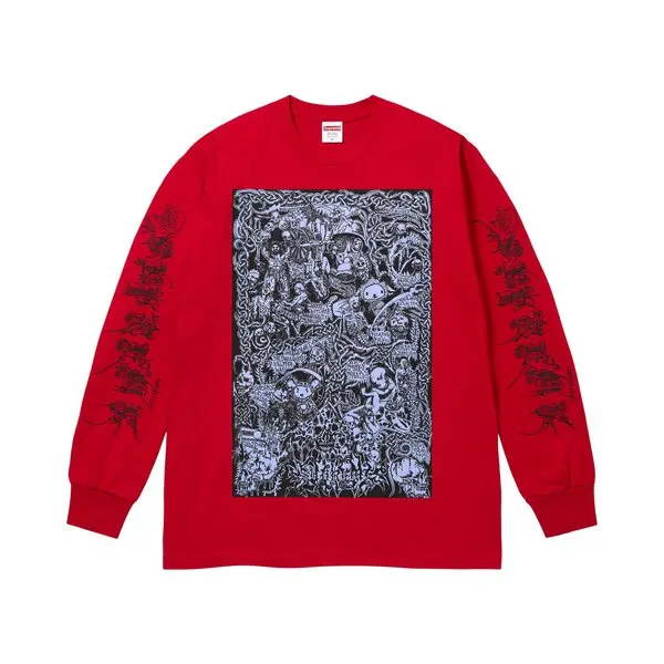 Supreme Long-sleeve Tee - Red