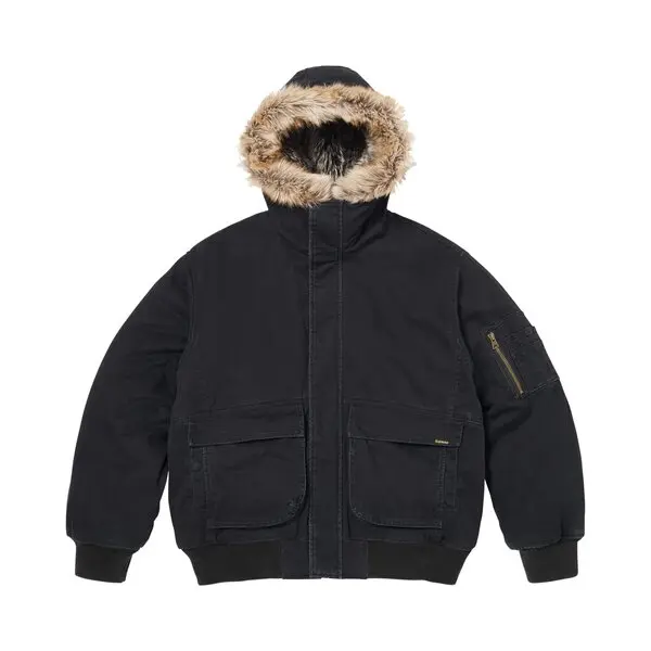 Supreme Reversible Faux Fur Hooded Work Jacket