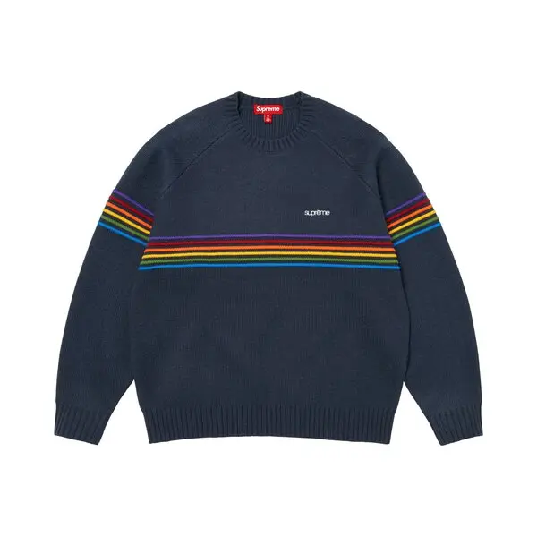 Supreme Raised Stripe Sweater - Blue