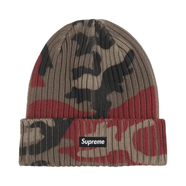 Supreme Overdyed Camo Beanie - Red